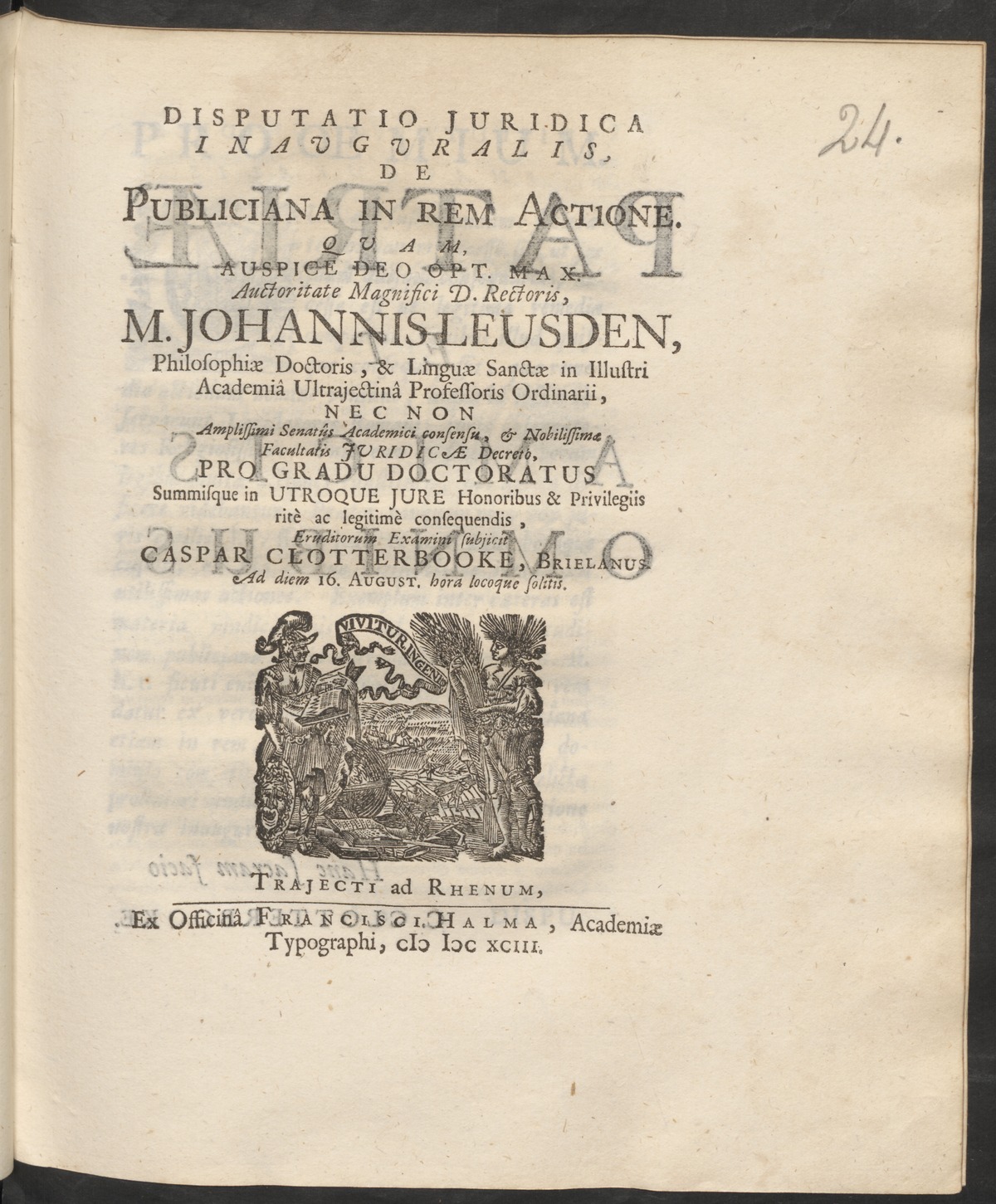 Disputatio juridica inauguralis de publiciana in rem actione