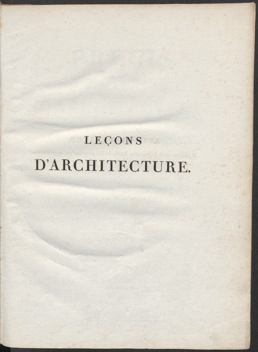Précis des leçons d'architecture données à l'École Polytechnique