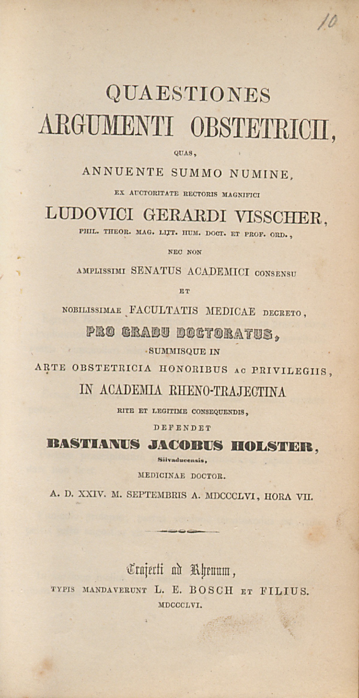 Quaestiones argumenti obstetricii