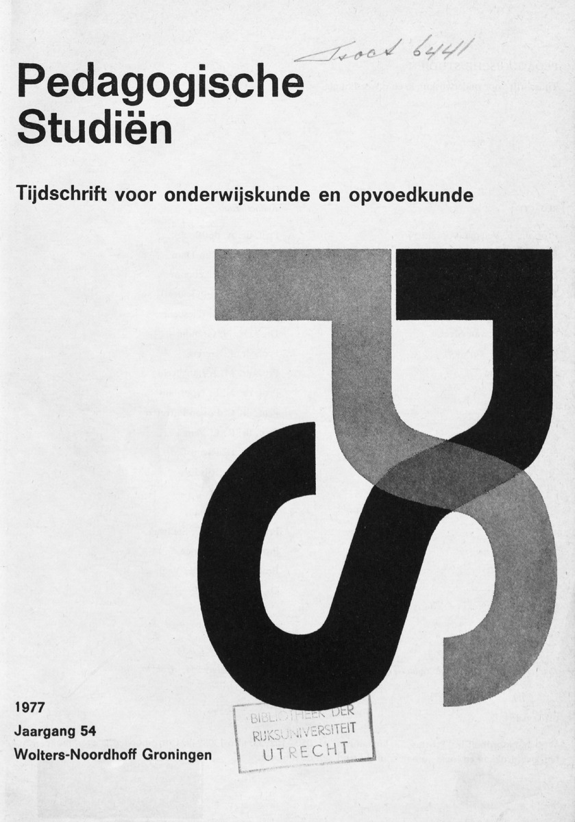 Pedagogische studiën : tijdschrift voor onderwijskunde en opvoedkunde.