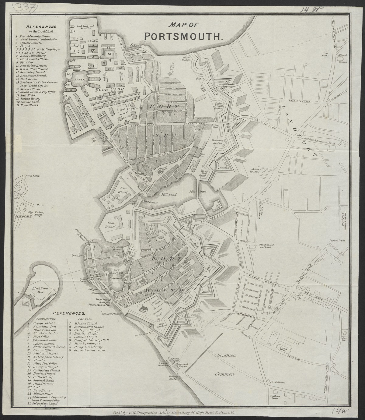 Map of Portsmouth.