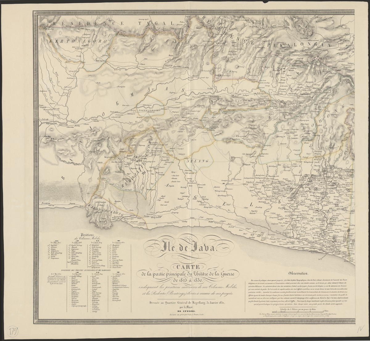 Ile de Java : carte de la partie principale du théâtre de la guerre de ...
